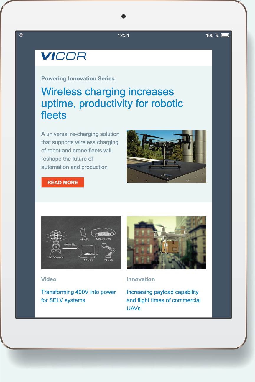 Sign up for Vicor Updates | Vicor